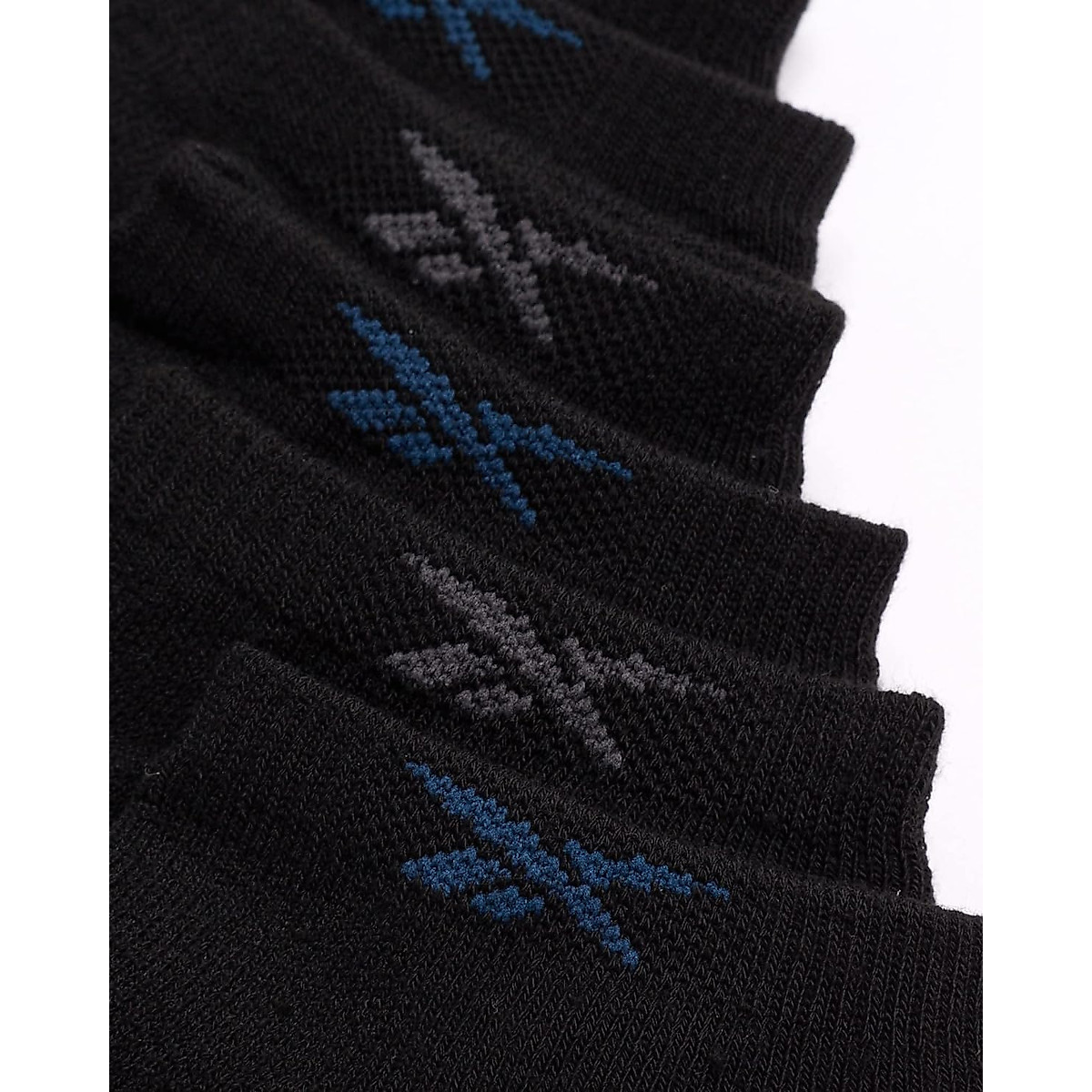 Reebok Men’s Low Cut Socks – 6 Pack Basic Cushion Low Cut No Show Socks for Men - Men's Athletic Socks (Size: 6-12.5), Size 6-12.5, Jet Black
