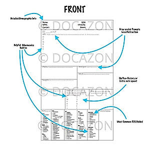 DOCAZON H&P 2.0 | The Perfect Medical History & Physical Exam Notebook (Spiral, Water Proof, MR Safe, 100 Sheets, 5.5" x 8.5" Pocket Size)