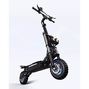 60V33AH Adult Electric Scooter Dual Drive 5600W Motor, Max Speed 50mph, Max Range 60 Miles, 11 Inch All Terrain Off-Road Tires, Electric Scooter with Detachable Seat