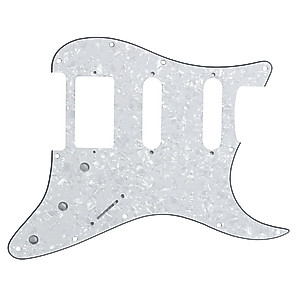 IKN 4Ply White Pearl Strat Guitar HSS Pickguard Tremolo Cavity Cover Fit Fender Standard Stratocaster Style Guitar Part