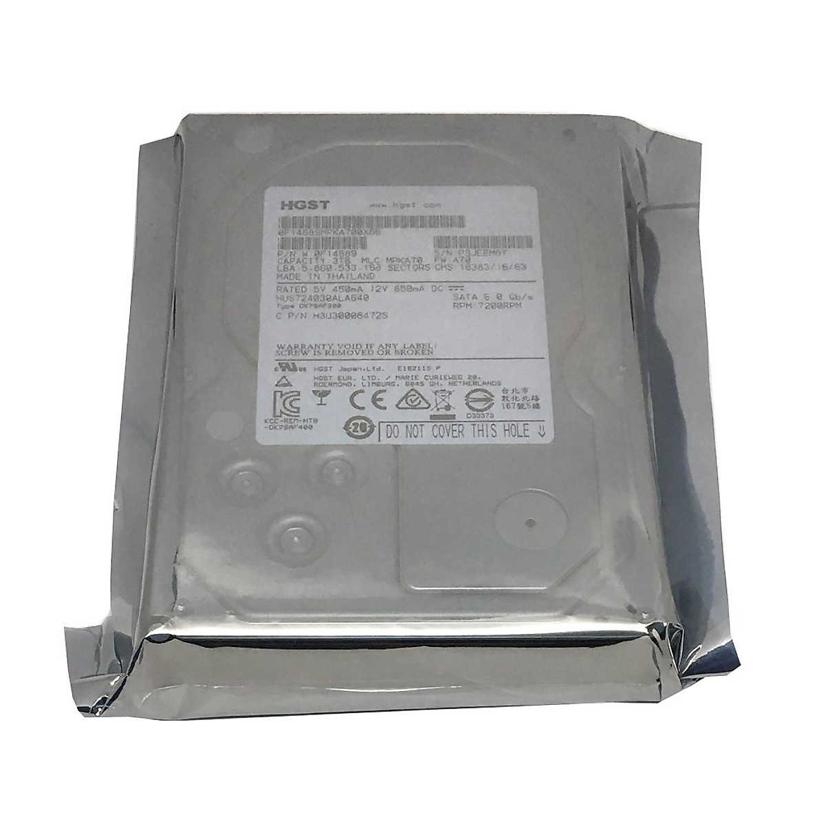HGST Ultrastar 7K4000 3TB 7200RPM 64MB Cache SATA 6.0Gb/s 3.5" Internal Hard Drive (Enterprise Grade) HUS724030ALA640 (0F19455) - 5 Year Warranty