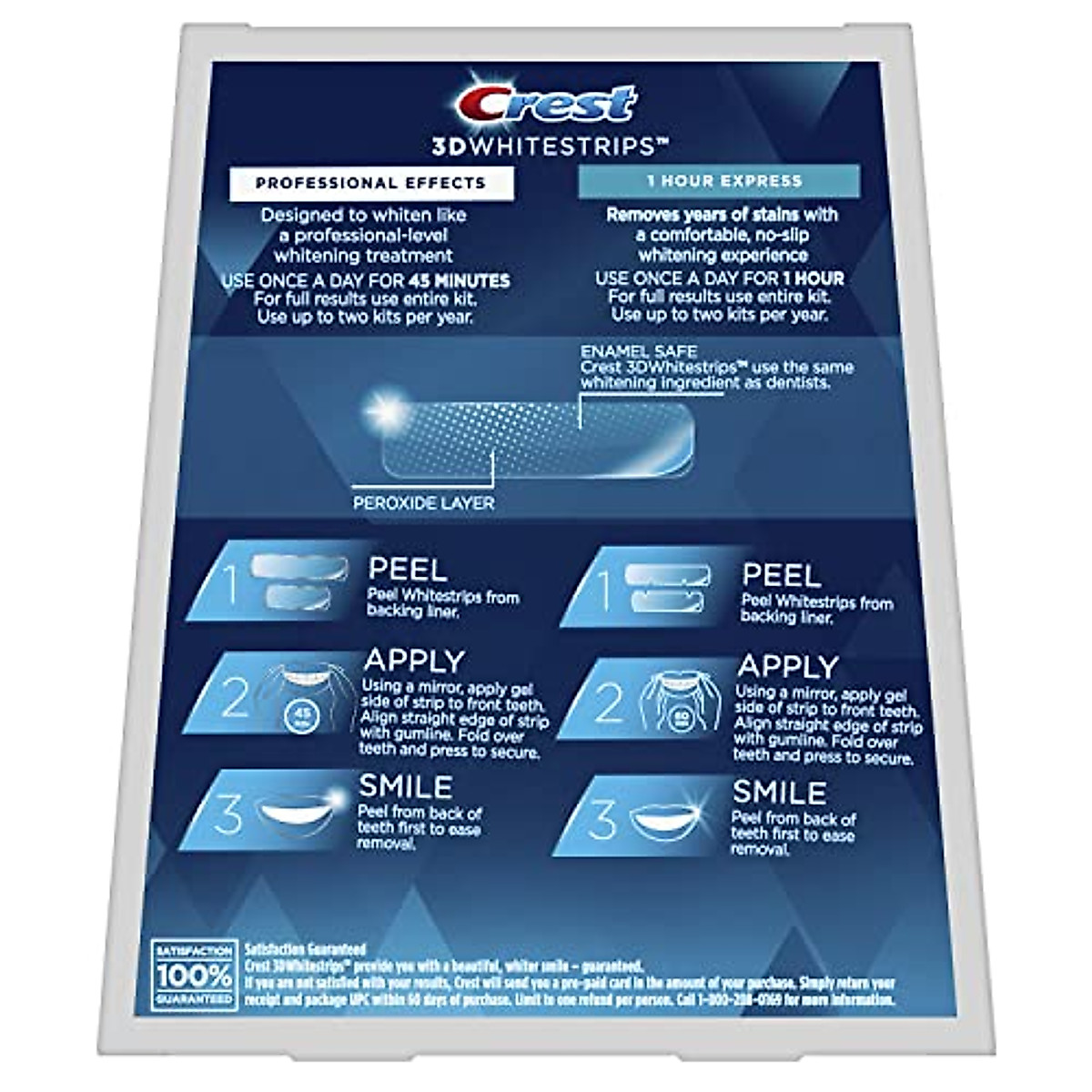 Crest 3D Whitestrips, Professional Effects Plus, Teeth Whitening Strip Kit, 48 Strips (24 Count Pack)