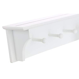 Kiera Grace 1-tier Kieragrace Traditional Floating-Shelves, 24 x 4.5 x 5.5 inches, White