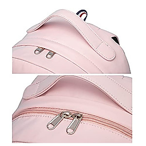 Roffatide Anime Demon Slayer Kamado Nezuko Backpack for Girls Printed Schoolbag Lightweight Nylon Daypack Pink