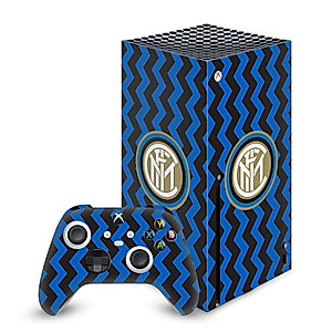 Head Case Designs Officially Licensed Inter Milan Home 2020/21 Crest Kit Matte Vinyl Sticker Gaming Skin Case Cover Compatible with Xbox Series X Console and Controller Bundle