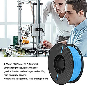 3D Printer Roll Filament, Smokeless Plastic Shell 1kg Spool 1.75mm PLA Print Filament High Accuracy for Industrial Devices(Sky Blue)
