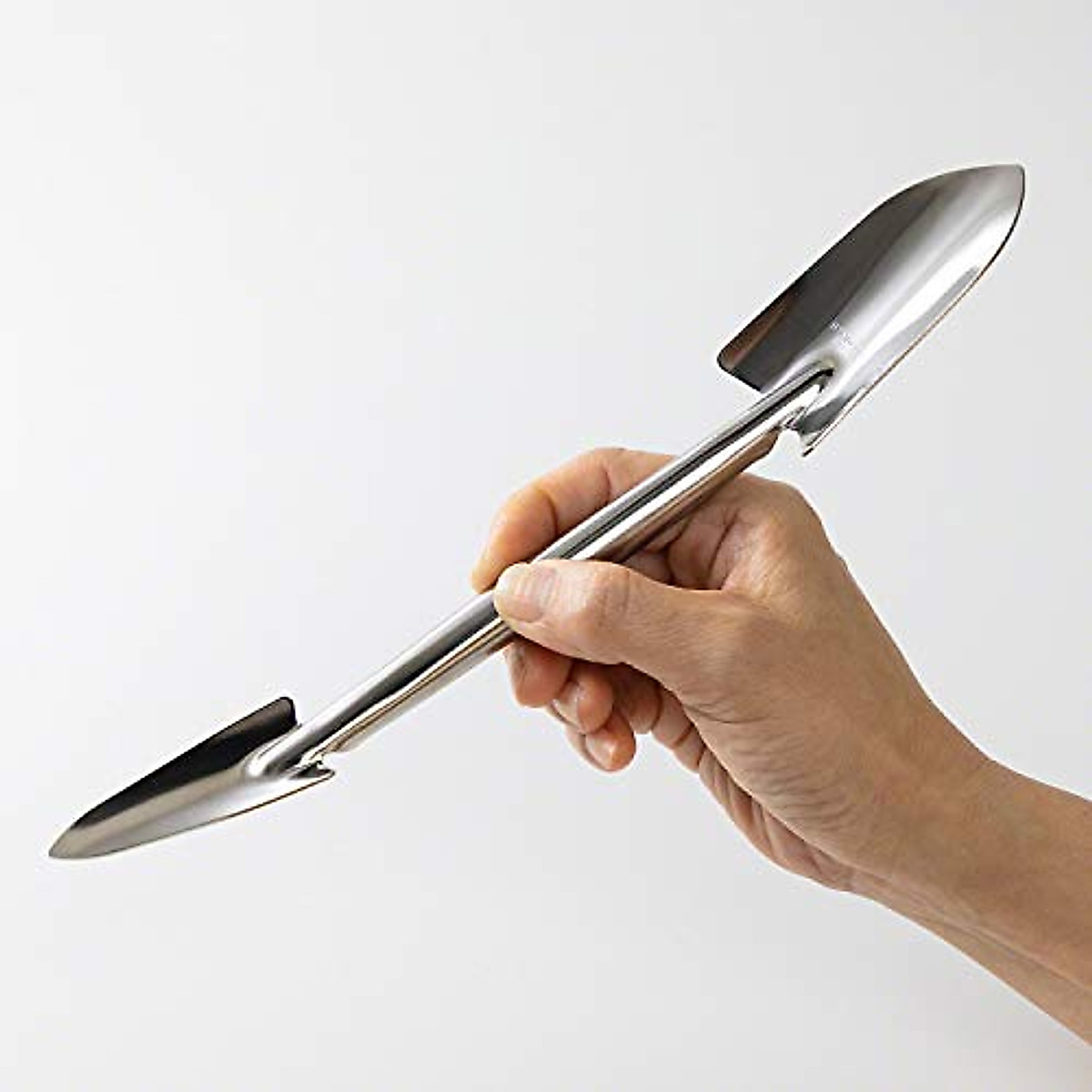 Hanafubuki Curved Bonsai Soil Scoop 10inch(255mm), Made in Japan, Japanese Garden Tools, Mini Hand Shovel, Stainless Steel - 10inch(255mm)