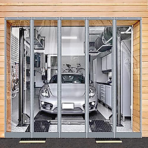 LovePads Customizable Plastic Door Curtain Strips, Magnetic Entry Curtain Panel, Heavy Duty Low Temp Waterproof Commercial Curtains for Walk-in Freezer Store Partition Doorway, Clear 12" x 72" (2 pcs)