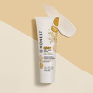 The Honest Company Hydrating Face + Body Lotion | Fast Absorbing, Naturally Derived, Hypoallergenic | Citrus Vanilla Refresh, 8.5 fl oz