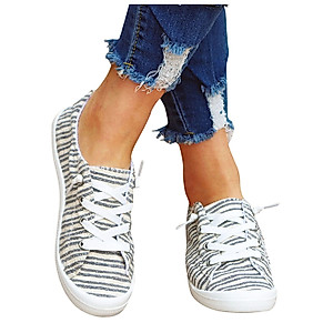 MLAGJSS Slip On Breathe Mesh Walking Shoes Women Fashion Sneakers Comfort Wedge Platform Loafers(1007a23 Gray,Size 9.5)