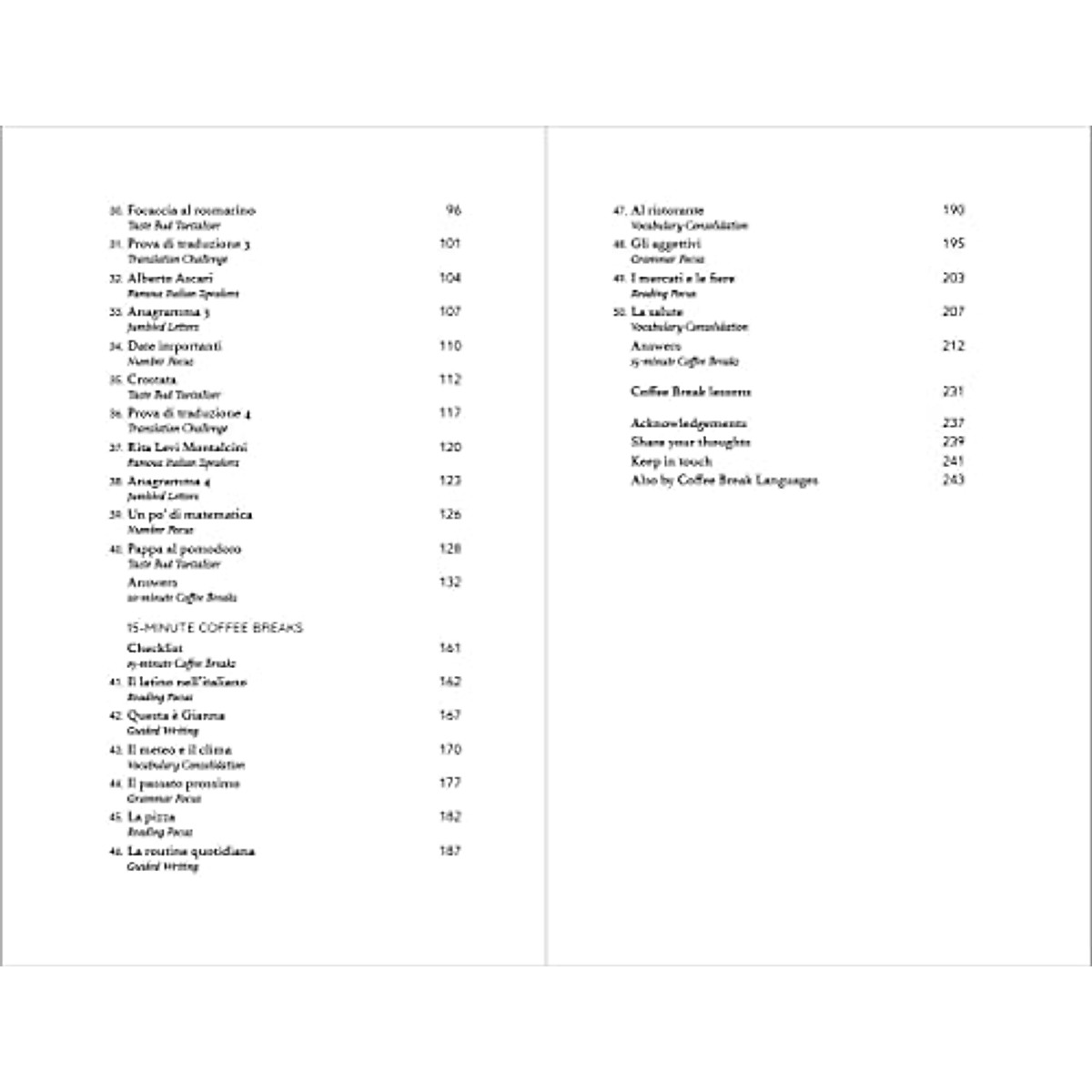 50 Italian Coffee Breaks: Short activities to improve your Italian one cup at a time