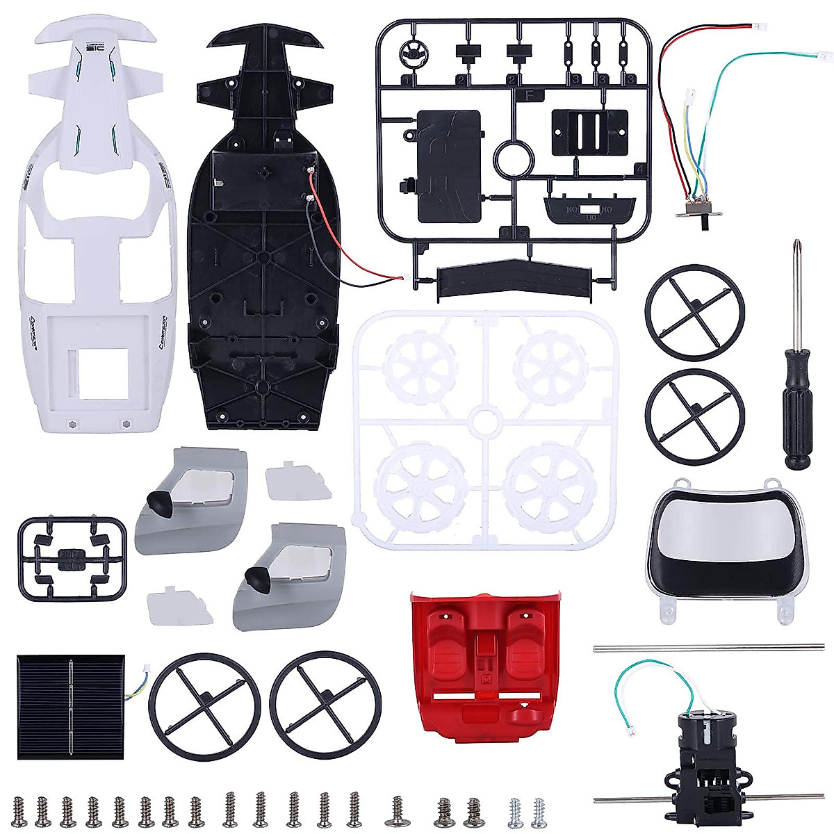 Masefu STEM Car Toy, DIY Eco-Engineering Science Assembly Vehicle with Openable Car Doors, Power by Sun Educational Experiment Building Car Kit for Kids 6+ Years Old Kids