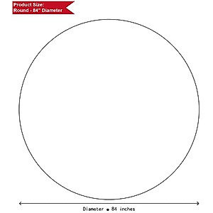 White Plastic Tablecloths 3 Pack Disposable Table Covers 84 Inch Circle Shower Party Tablecovers PEVA Vinyl Table Cloths for Round Tables up to 6 ft and Picnic BBQ Birthday Wedding Catering Banquet