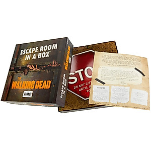 Mattel Games Escape Room in a Box:The Walking Dead Board Game, Party Game for 4 to 8 Players with Clues & Puzzles Inspired by AMC TV Series, Gift for Teens & Adults Ages 13 Years Old & Up