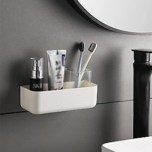 PDGJG Wall Mounted Nail Free Toilet Shelf Bathroom Storage Rack Wall Rack Bathroom Storage Rack for Wall Shelf Organizing