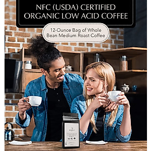 Lifeboost Coffee Whole Bean French Vanilla Coffee - Low Acid Single Origin Non-GMO Organic Coffee - Third Party Tested For Mycotoxins & Pesticides - 12 Ounces