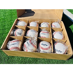 Rawlings | R100-P Practice Baseballs | Collegiate | High School | Youth | Box of 12,White