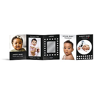 Tummy Time!: A high-contrast fold-out book with mirror for babies