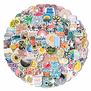 Aesthetic Stickers 200PCS VSCO Stickers Aesthetic, Vinyl Cute Stickers Asthetic Stickers for Journaling,Water Bottle Sticker Pack for Teens Girls Kids