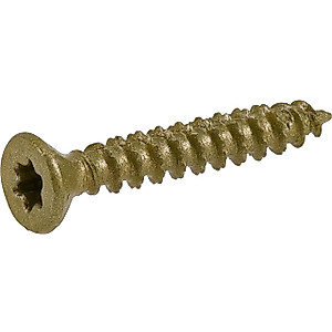 Power Pro Premium One Multi-Material Flat Head Screws, Epoxy Coated Steel, Fasten in Wood, Metal, Concrete, Drywall and Plastic, Bronze, #6 x 1 inch, Box of 320 Screws