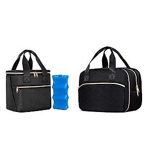 Fasrom Wearable Breast Pumping Bag with Cooler Bundle with Breastmilk Cooler Bag with Ice Pack Fits 6 Tall Baby Bottle Up to 9 Ounce