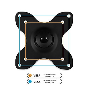 Mount-It! Small TV Monitor Wall Mount Arm | VESA Wall Mount Bracket | Fits 19 20 21 22 23 24 25 26 27 Inch Display Screens | 75 100 VESA and RV Compatible | Tilts and Swivels | Holds up to 40 Pounds