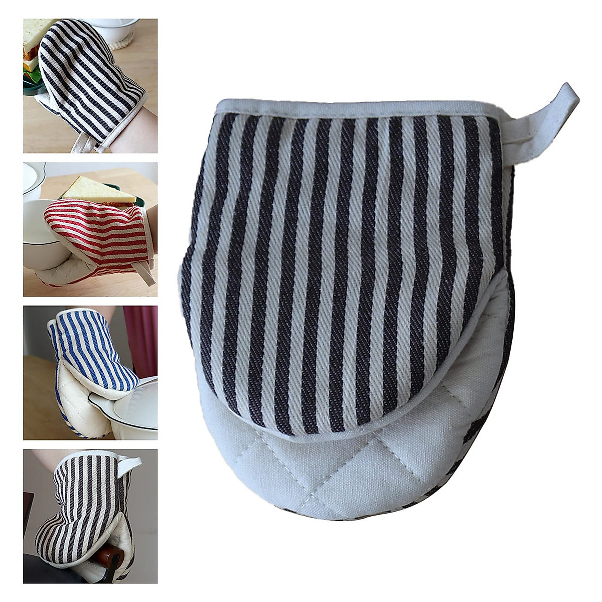 1Pc Oven Glove Super Soft Heat Resistant Cotton Cooking Baking Glove Anti-Scald Pot Holder for Home Baking Glove for Dorm