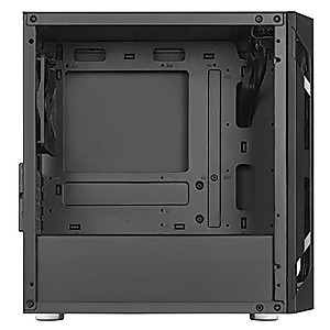 SilverStone Technology FARA H1M Tempered Glass, Black, Mid-Tower Micro-ATX Case with Mini-DTX and Mini-ITX Support, SST-FAH1MB-G