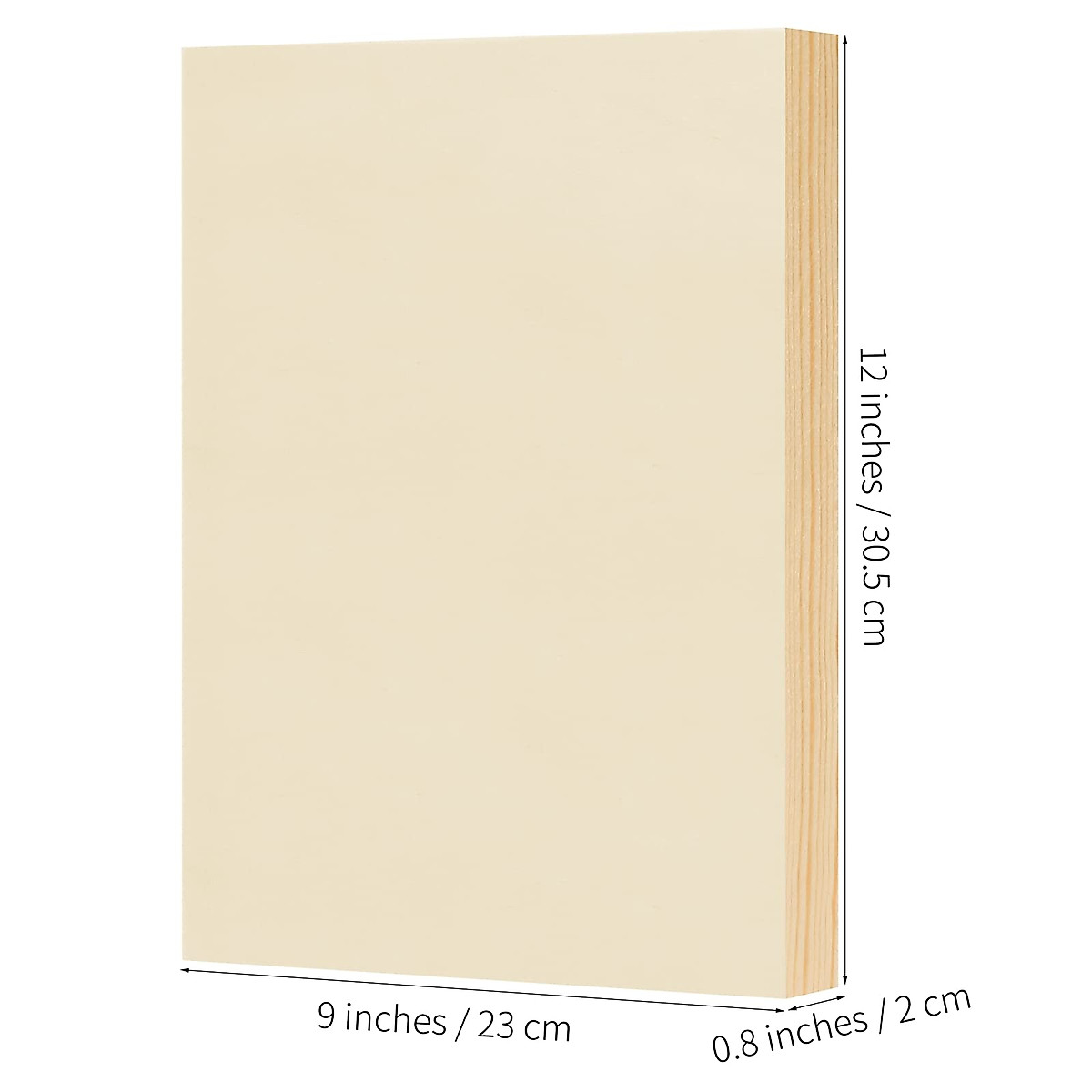 ADXCO 8 Pack Wood Panels 9 x 12 inch Wooden Canvas Board Unfinished Wooden Panel Boards for Painting, Arts, Pouring Use with Oils, Acrylics