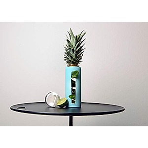 Sigg Glass Water Bottle-Dream Shade-Turquoise Soft Silicon Cover Leakproof-Dishwasher Safe-BPA Free-Broscilate Glass-22 Oz, 0.65