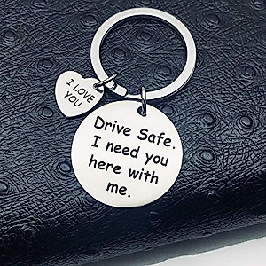 Drive Safe Keychain Gifts for Family Member Friends Birthday Gift Gift Stocking Stuffer Birthday Gifts for Women Men