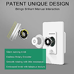 3 Way Smart Dimmer Switch by Martin Jerry | Rotary Trailing Edge Dimmer, SmartLife App, Compatible with Alexa as WiFi Light Switch Dimmer, Works with Google Assistant