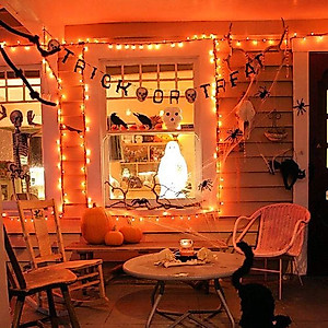 25 Pack C7 Orange Halloween Light Bulbs, C7 Clear Orange Replacement Light Bulbs E12 Candelabra Base Bulbs for Halloween Christmas Outdoor String Lights Candles, Night Lights Bulbs 5W 120V- Orange