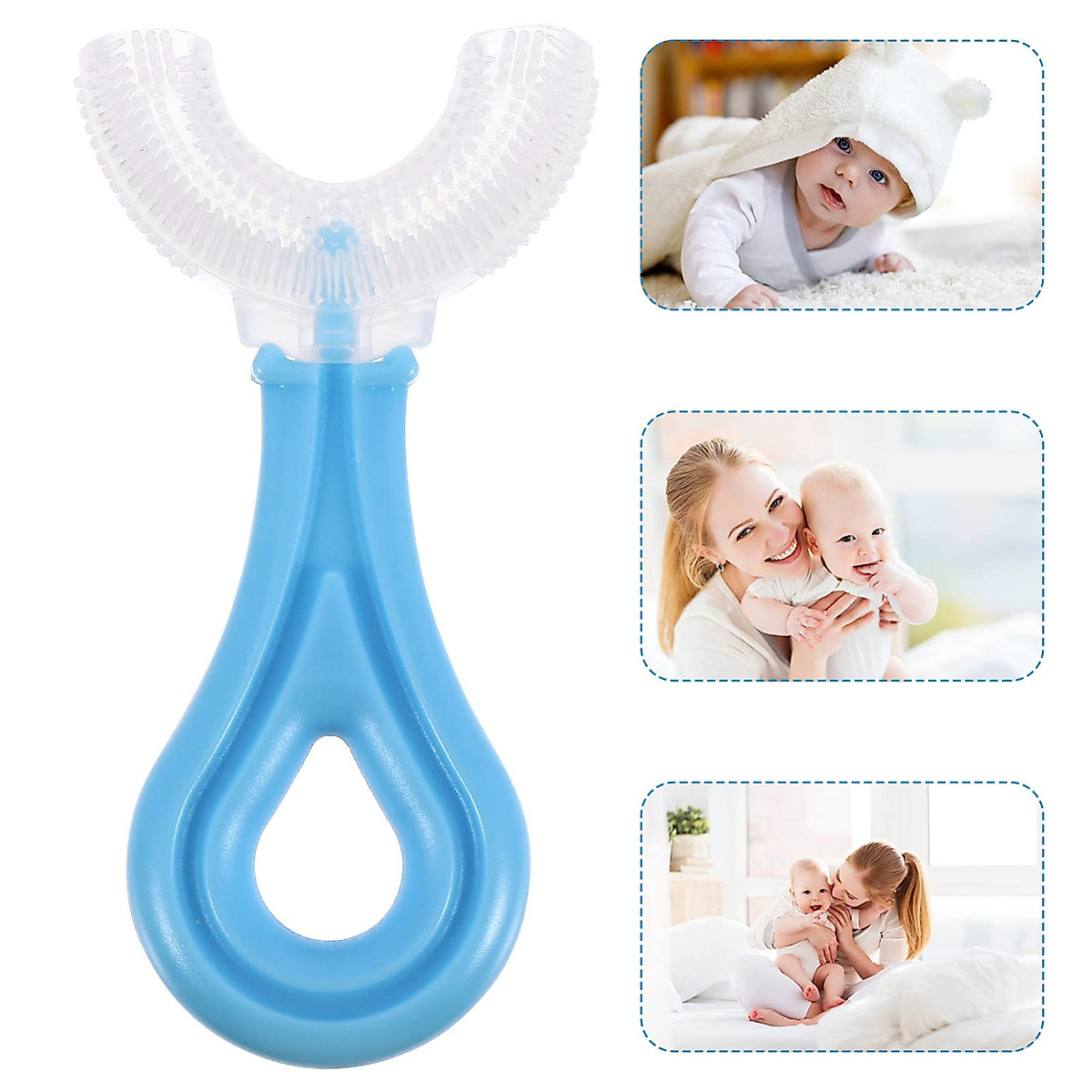 DOITOOL Healeved 1Pc U-Shape Toothbrush, Manual Toothbrush, Kids Toothbrush Teeth Cleaning Tool, U-Shaped Toothbrush for Kids