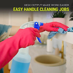 SupplyTuff 3X High Output Heavy Duty Spray Bottles for Cleaning Solutions, 3 Pack, 32 oz Professional Industrial Spray Bottles for Commercial, Household Cleaning and Car Detailing.