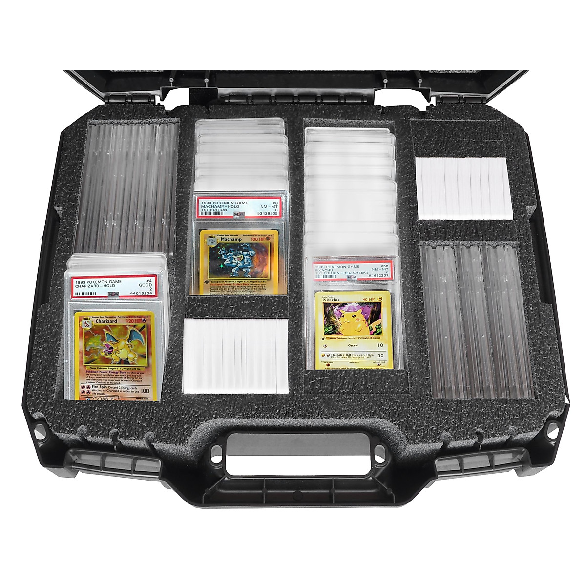 Case Club 84 Graded Card Slab Carrying Case Fits PSA BGS FGS & SGC Graded Slabs - Sports & Trading Collector Storage Box fits Pokemon MTG Baseball- Travel Holder for Graded Slabs Sleeves & Loose Cards