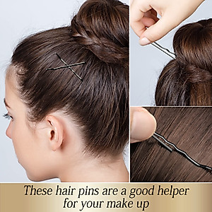 KANPRINCESS 100PCS 2.4Inch Bobby Pins Black,Pain-Free Bobby Pins for All Hair Types,Hair Pins for Women Girls,Hairpins for Buns with Box(Black)