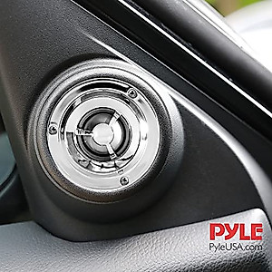 Pyle 4" Titanium Tweeter with Engineering Plastic Frame - 200 Watts, 1.75'' Voice Coil, Car Audio Tweeter for Stereo and Speaker - PDBT33,Silver