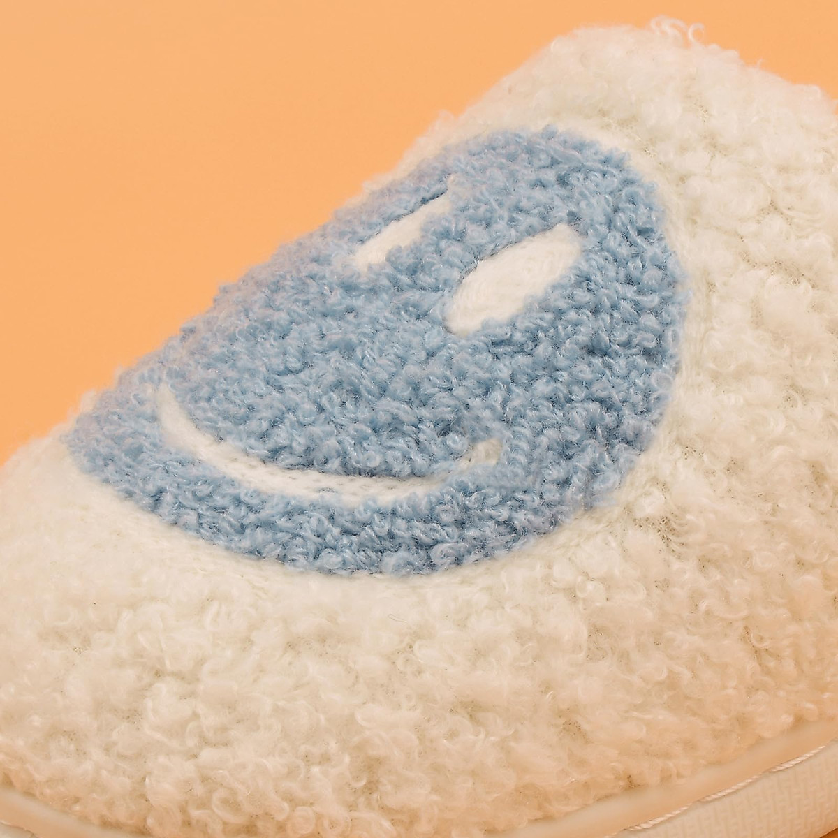 CWODOR Kids Slippers Boys Girls Plush Non-Slip House Slippers Cute Soft Slip-On Shoes For Little Big Kids Blue 1-2 Big Kids