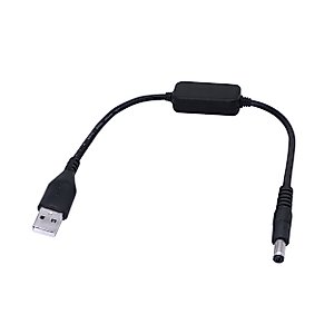 SinLoon 11.8" USB 5V to DC 12V Converter Step Up Voltage Converter Power Cable,for Camera, Desk lamp, Speakers, Blue Tooth Headset, and Other 5V Devices.(5.5 x 2.1mm)