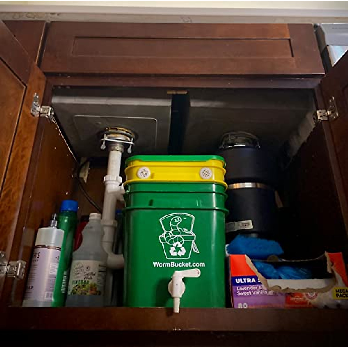 Worm Bucket Indoor Composting Kit for Making Worm Castings and Worm Tea