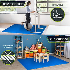 ProsourceFit Extra Thick Puzzle Exercise Mat ¾” and 1", EVA Foam Interlocking Tiles for Protective, Cushioned Workout Flooring for Home and Gym Equipment