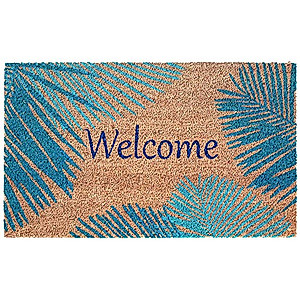 Liora Manne Natura Door Mat - Novelty Designs, Durable Natural Coir & Vinyl Back, Long Lasting Color, Foyers, Porches, Patios & Decks, Welcome, 2' x 3'