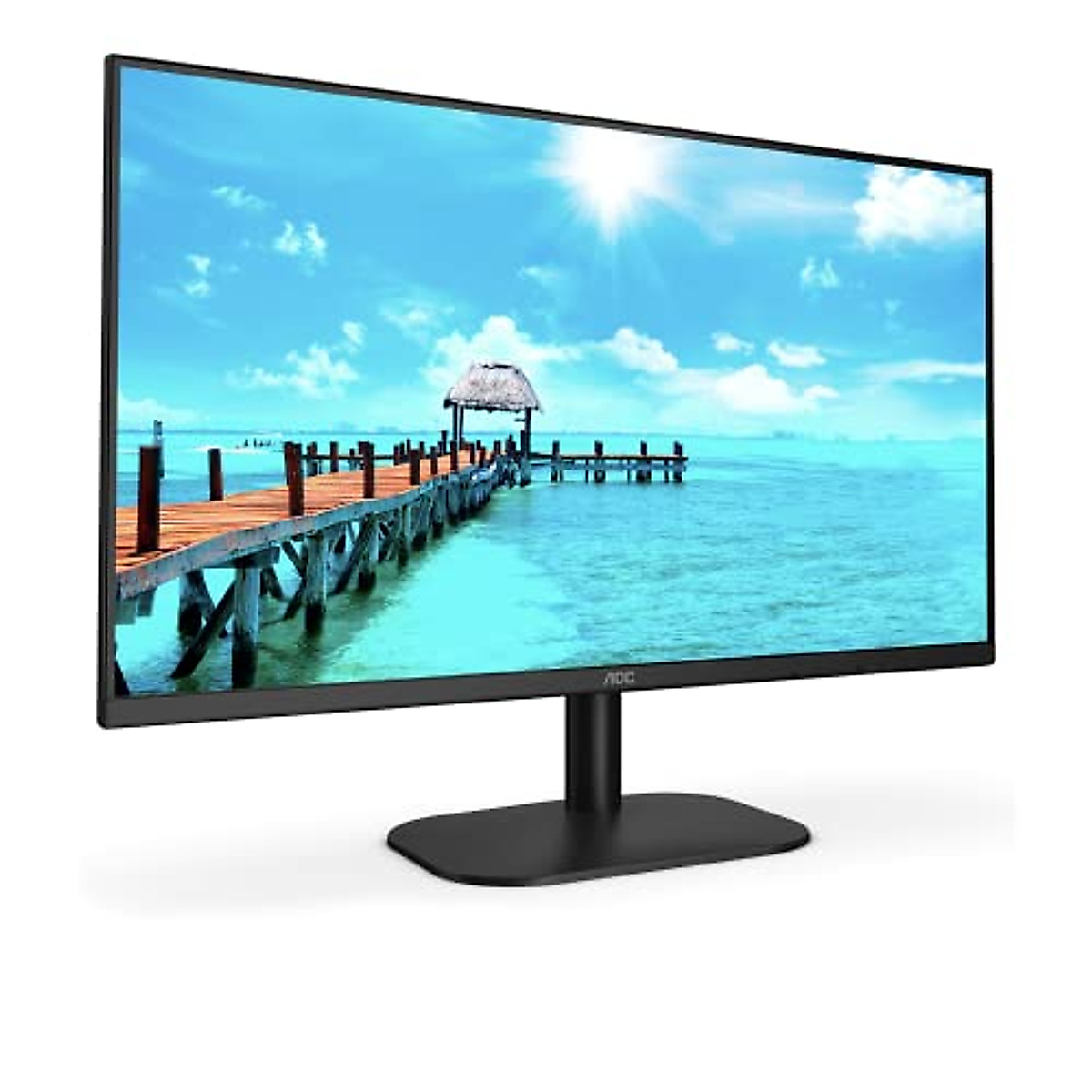 AOC 27B2H 27" Full HD IPS Monitor, 3-Sided Frameless & Ultra Slim Design, HDMI and VGA inputs, Lowblue Mode, VESA compatible,Black (Renewed)