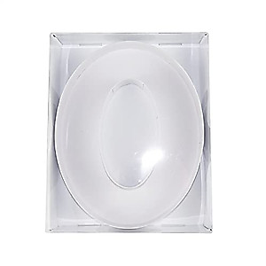 WENPACK 12" Cardboard Number Shaped Mache Decorative Strawberries Fillable Sweets Candy Box with Clear Lid (White, 0)