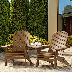 DWVO Adirondack Connecting Table, Water Resistance Outdoor Side Table Arm Tray Table for Adirondack Chairs, Adirondack Table Desk for Adirondack Barstools, Center Table for Tall Adirondack Chair,Brown