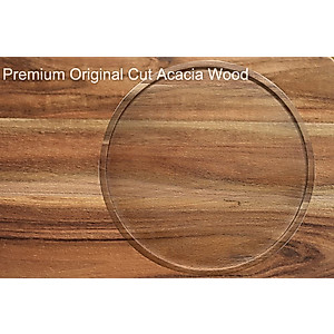 12" Acacia Wood Lazy Susan Organizer Kitchen Turntable for Cabinet Pantry Table Organization,2 Pack