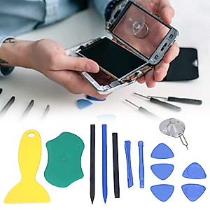 Fafeicy 12 in 1 Electronics Repair Tool Kit, Triangular Opening Tool, Electronics Opening Pry Tool Repair Kit for Tablet, MacBook, PC, Phone, Xbox, Game Console, Cameras, Glasses, Watches, Crowbar