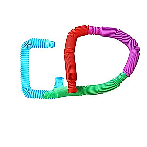 Pop Multi-Color Mini Stretch Tubes Sensory Toy for Toddler Kids Learning Toys - 6 Pack