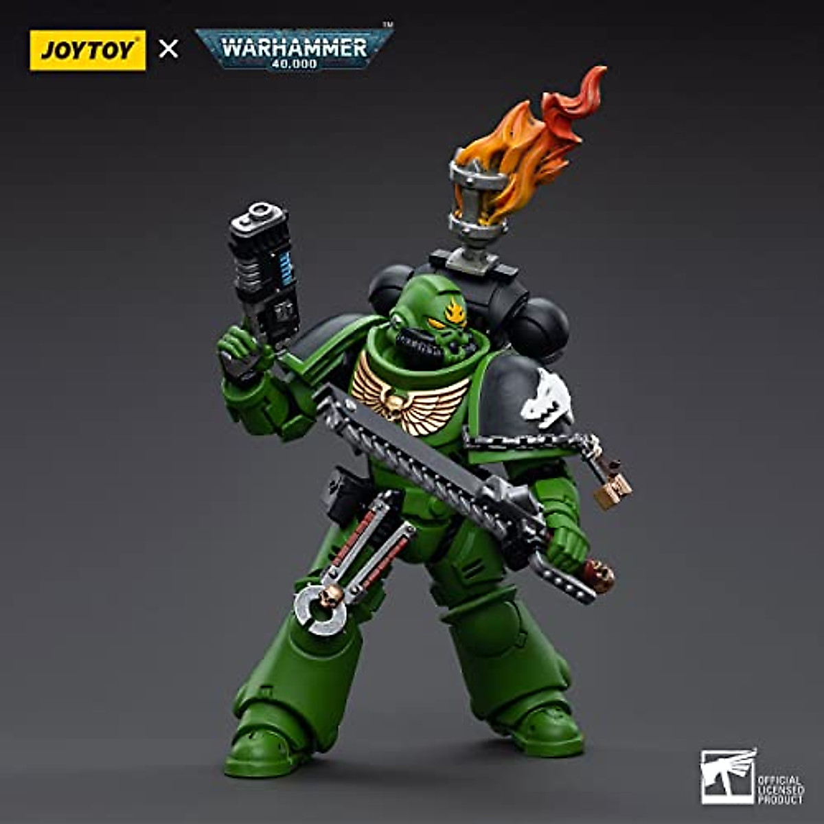 JOYTOY 1/18 Action Figures Warhammer 40K Mecha Model Salamanders Assault Intercessors Sergeant Tsek'gan